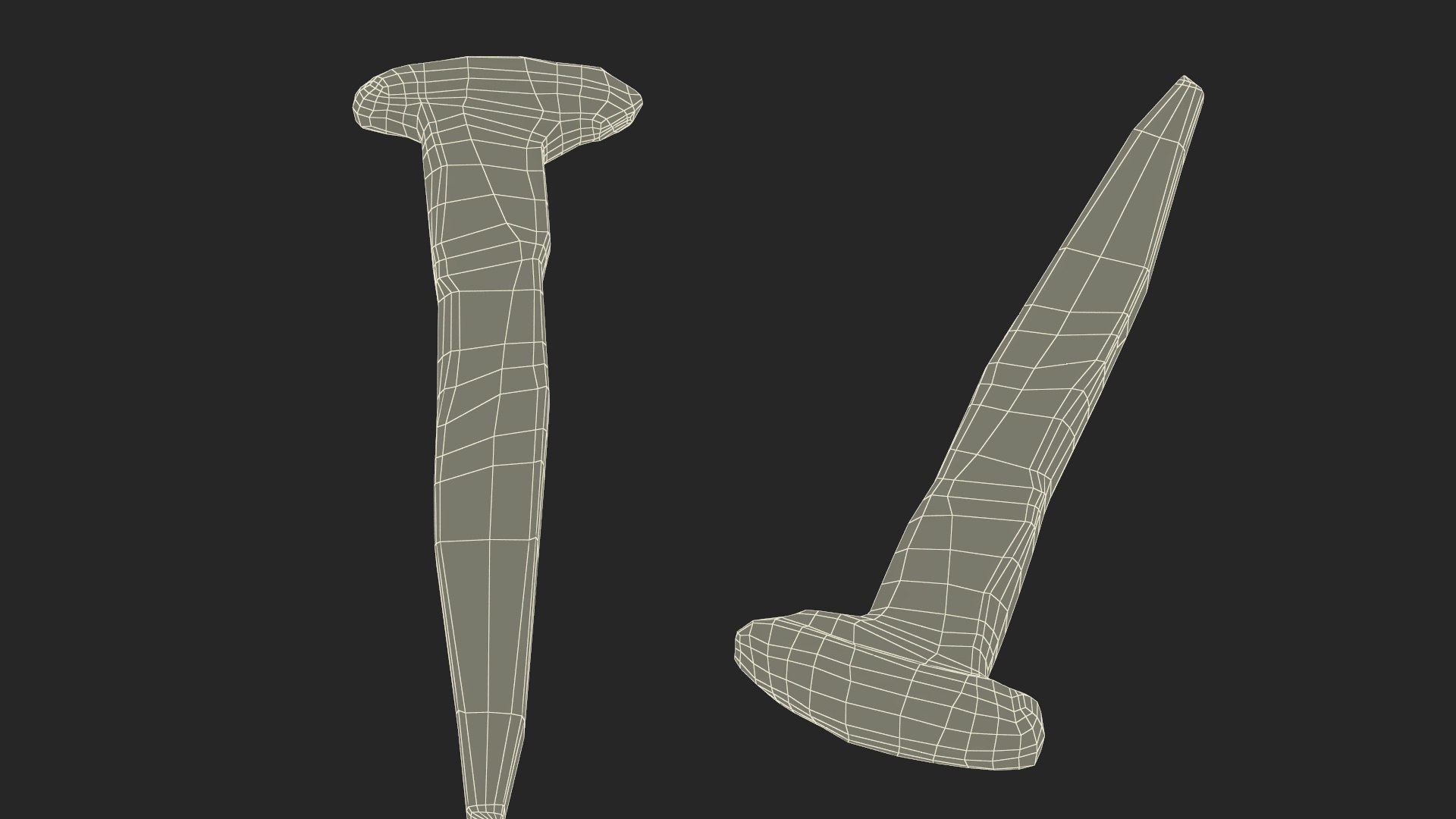 Rustic Hand Forged Nail 3D Model - TurboSquid 2213162