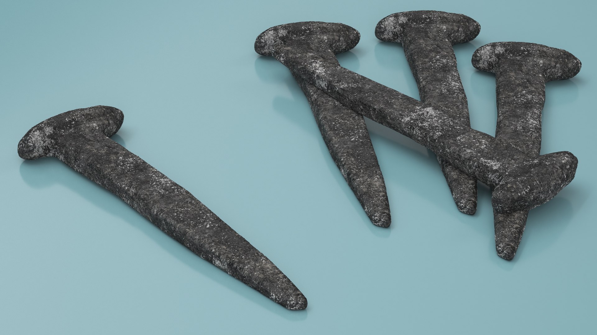 Rustic Hand Forged Nail 3D Model - TurboSquid 2213162