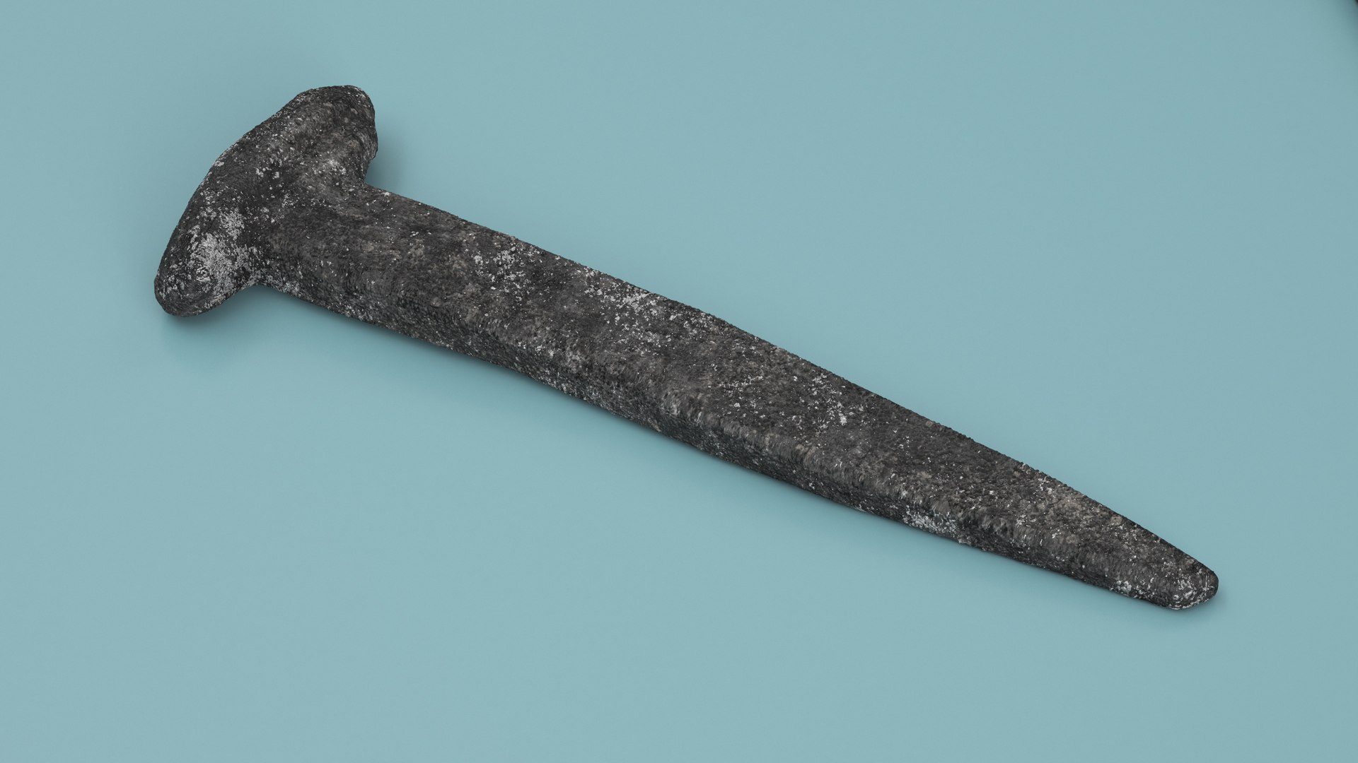 Rustic Hand Forged Nail 3D Model - TurboSquid 2213162