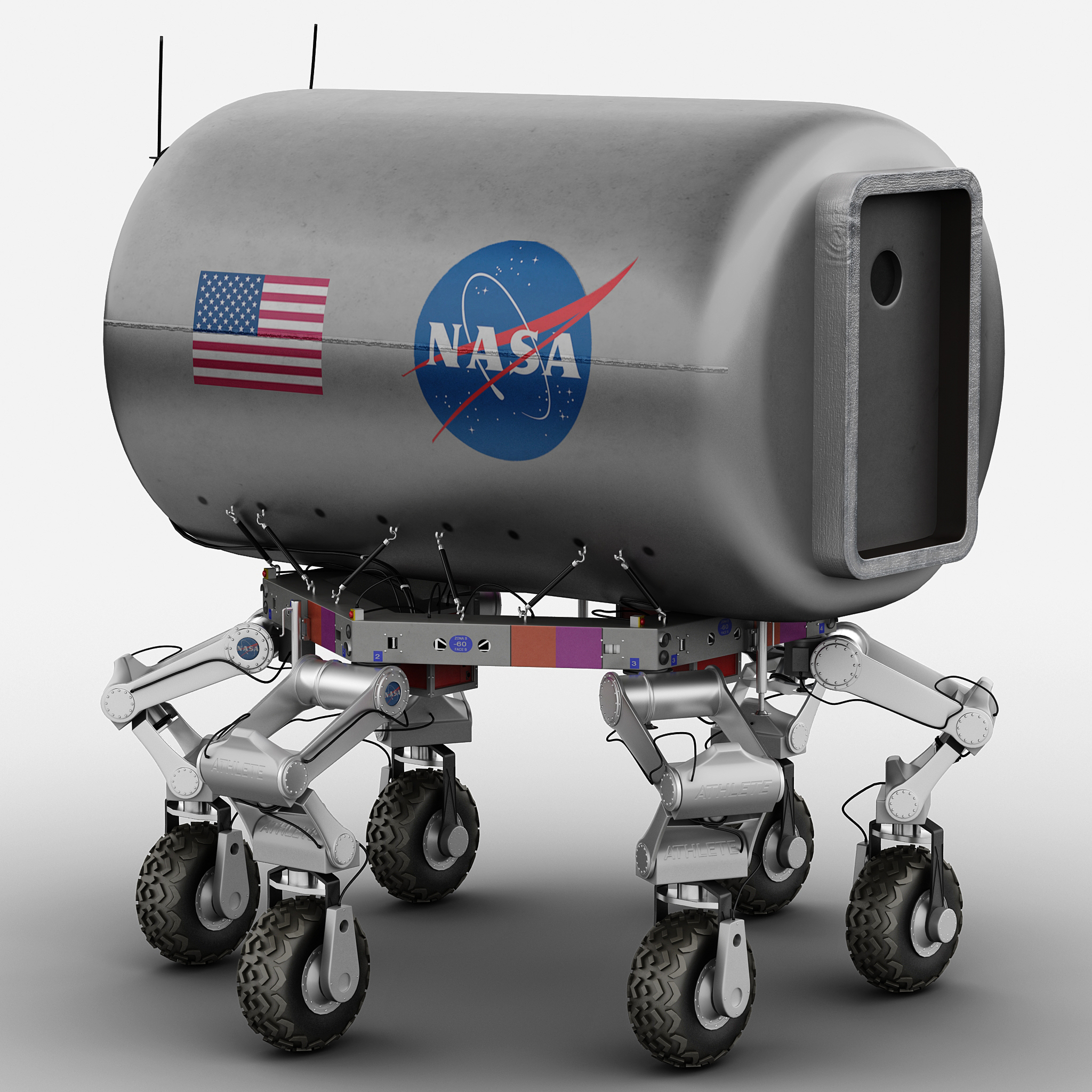 3d max nasa athlete robotic lunar rover