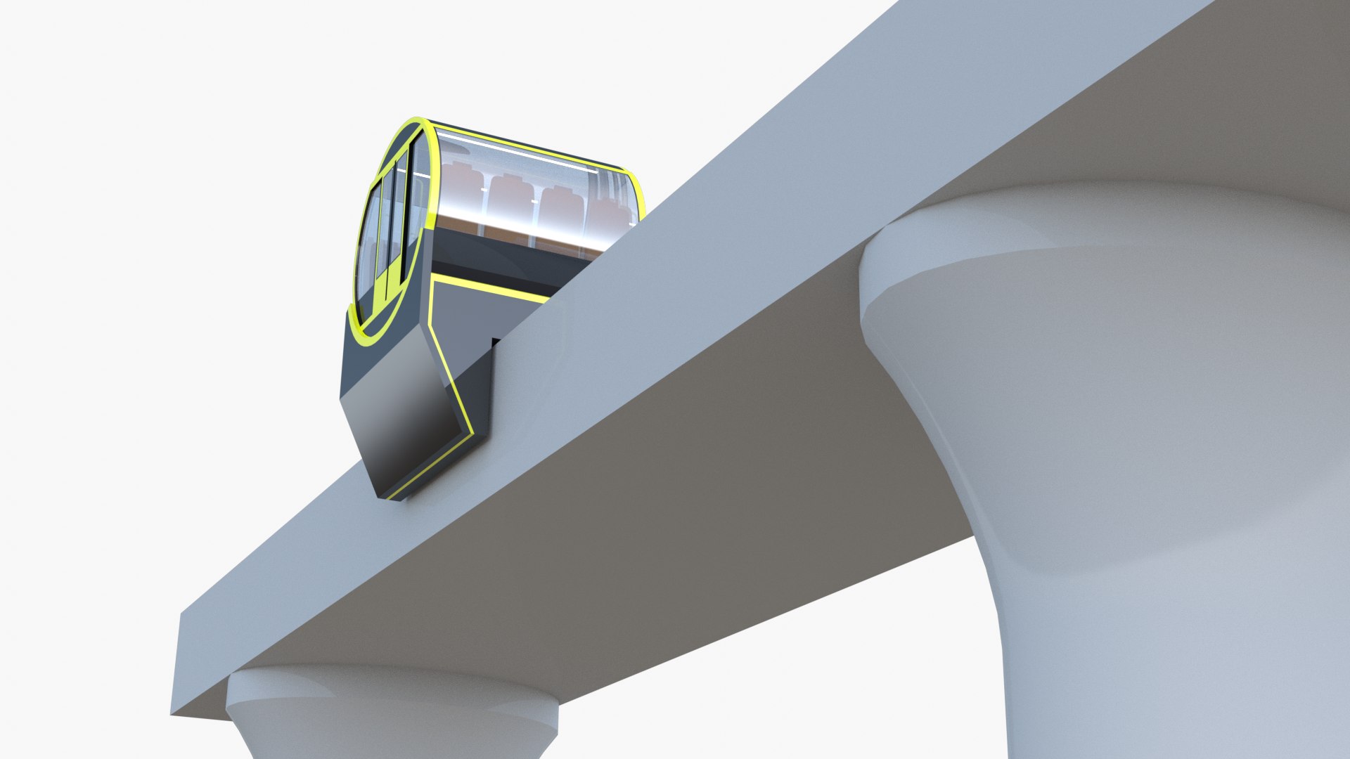 3D Monorail Train Pod Model - TurboSquid 1786239