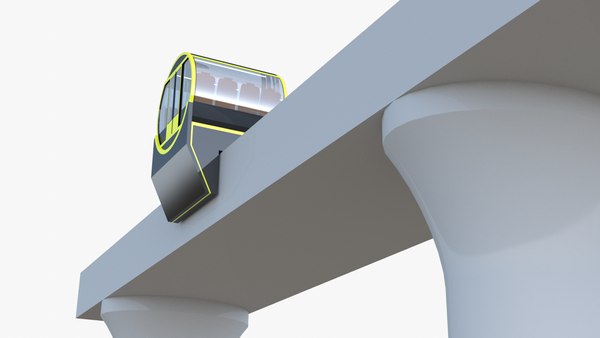 3D Monorail train pod model - TurboSquid 1786239