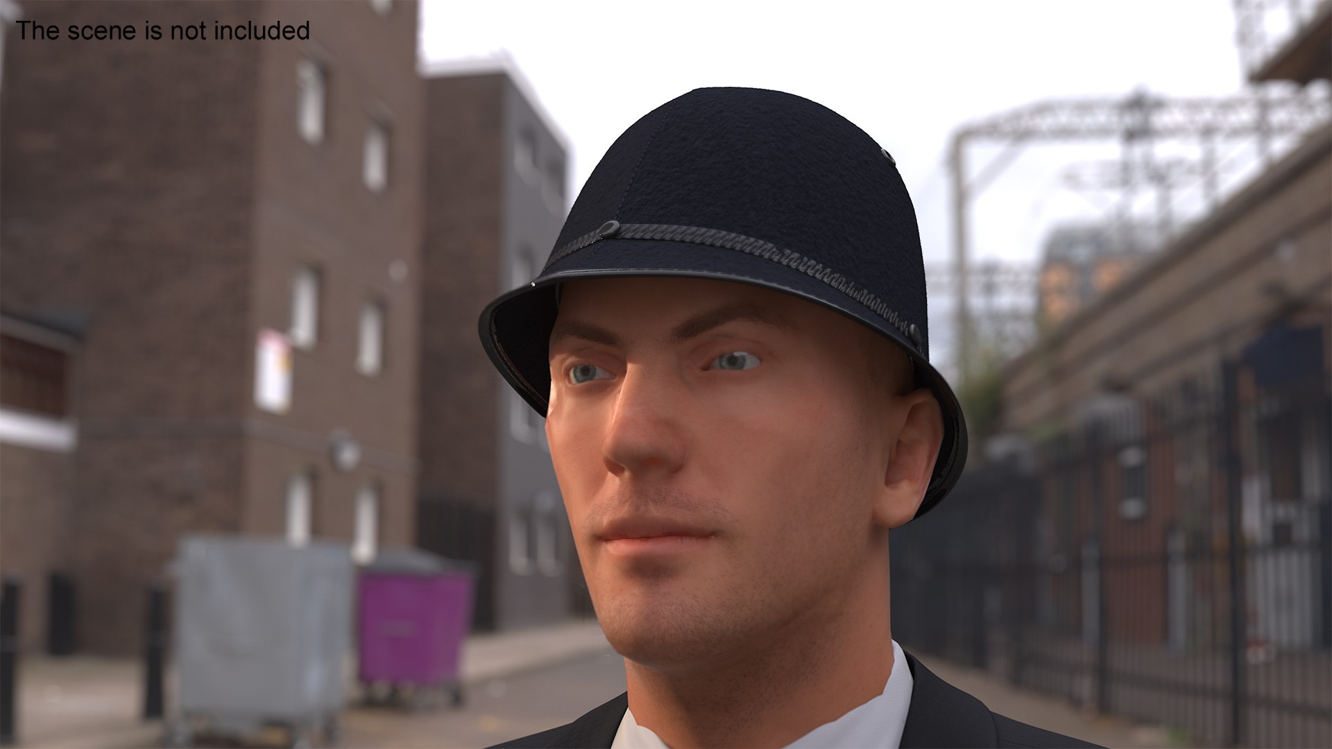 3D British Bobby Helmet Fur - TurboSquid 2215057