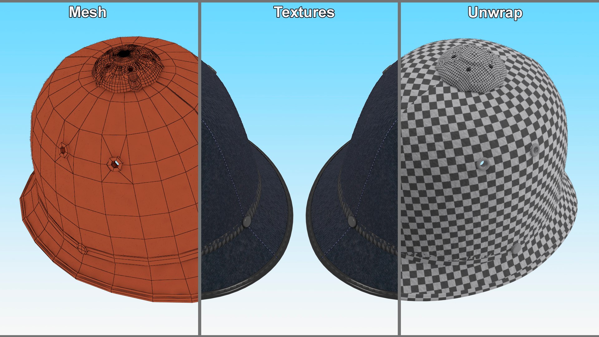 3D British Bobby Helmet Fur - TurboSquid 2215057