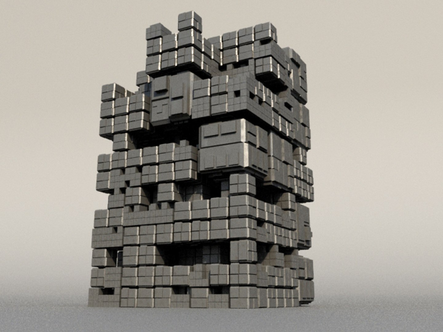 Maya Sci Fi Box Building