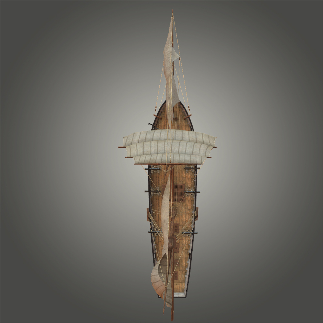 3d model schooner halcon