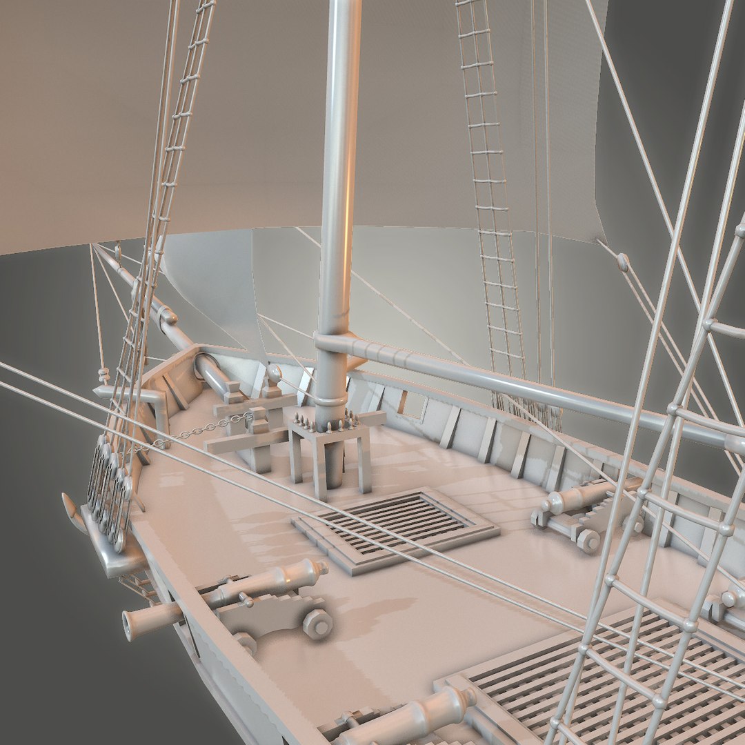 3d Model Schooner Halcon