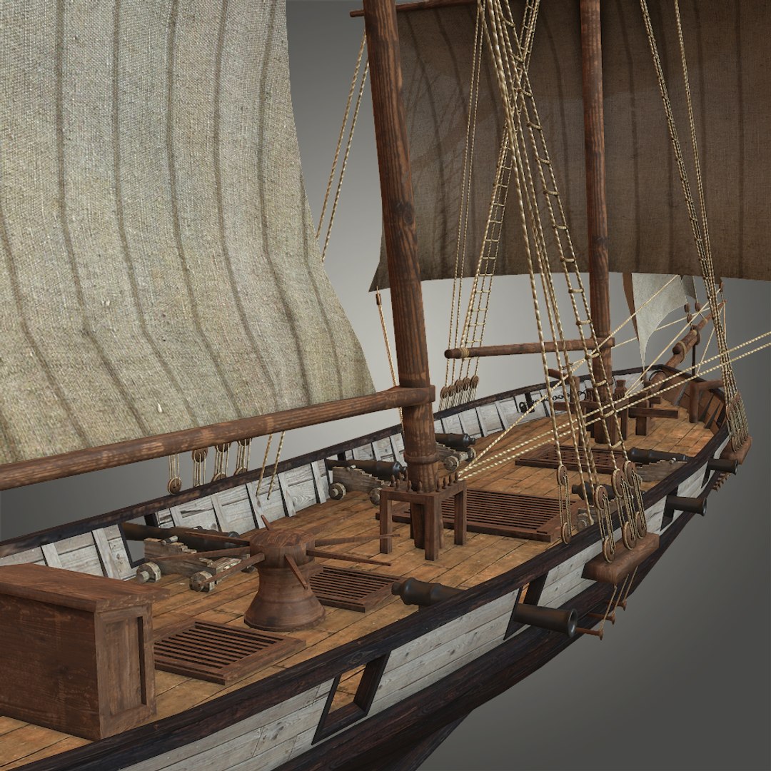 3d Model Schooner Halcon