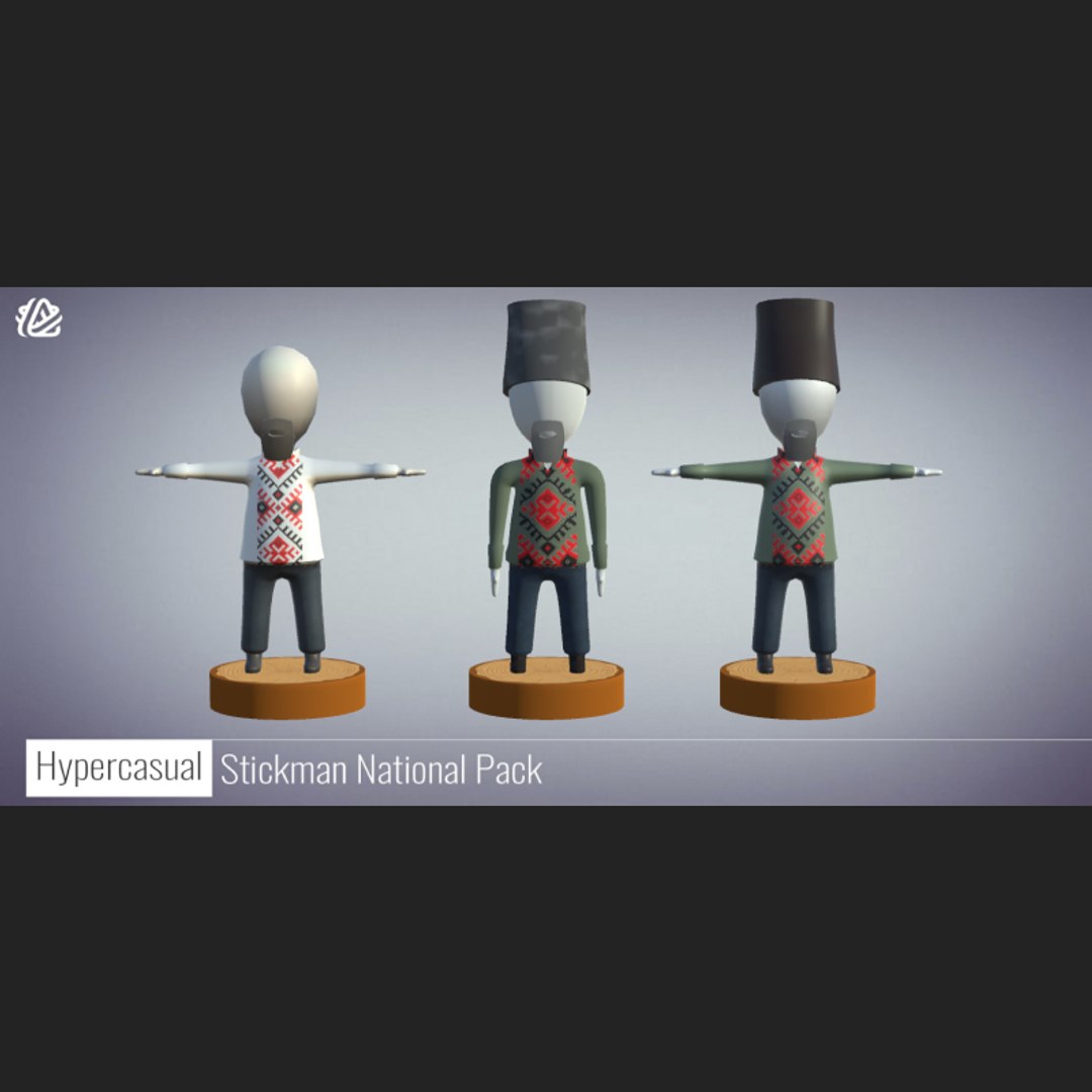 modelo 3d Stickman National 3D Pack - Characters - TurboSquid 1984485