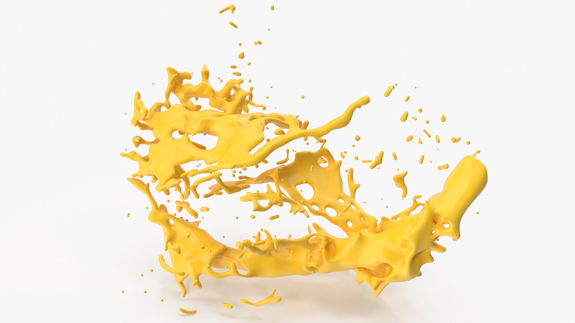 Yellow Splash 26 Model - TurboSquid 1874889
