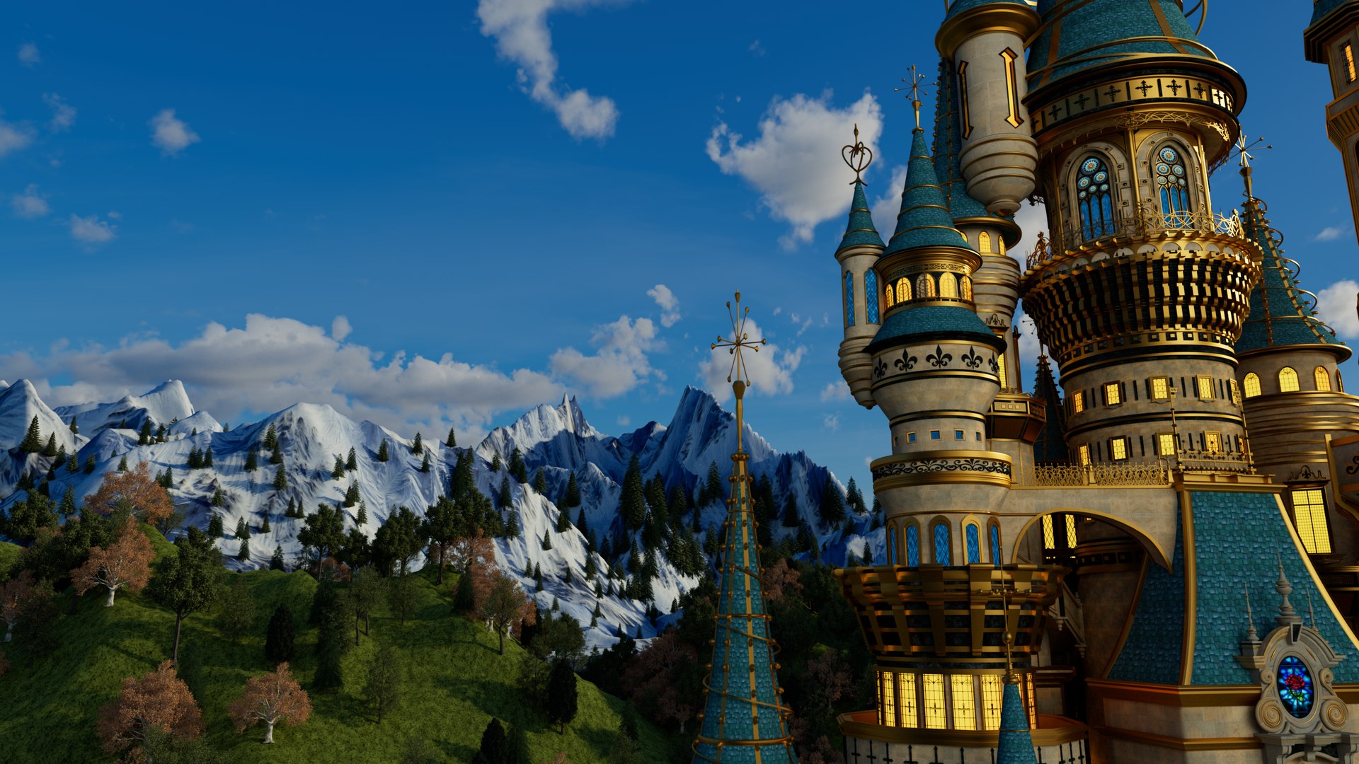 3D Disney Castle Total Pack - TurboSquid 2187473