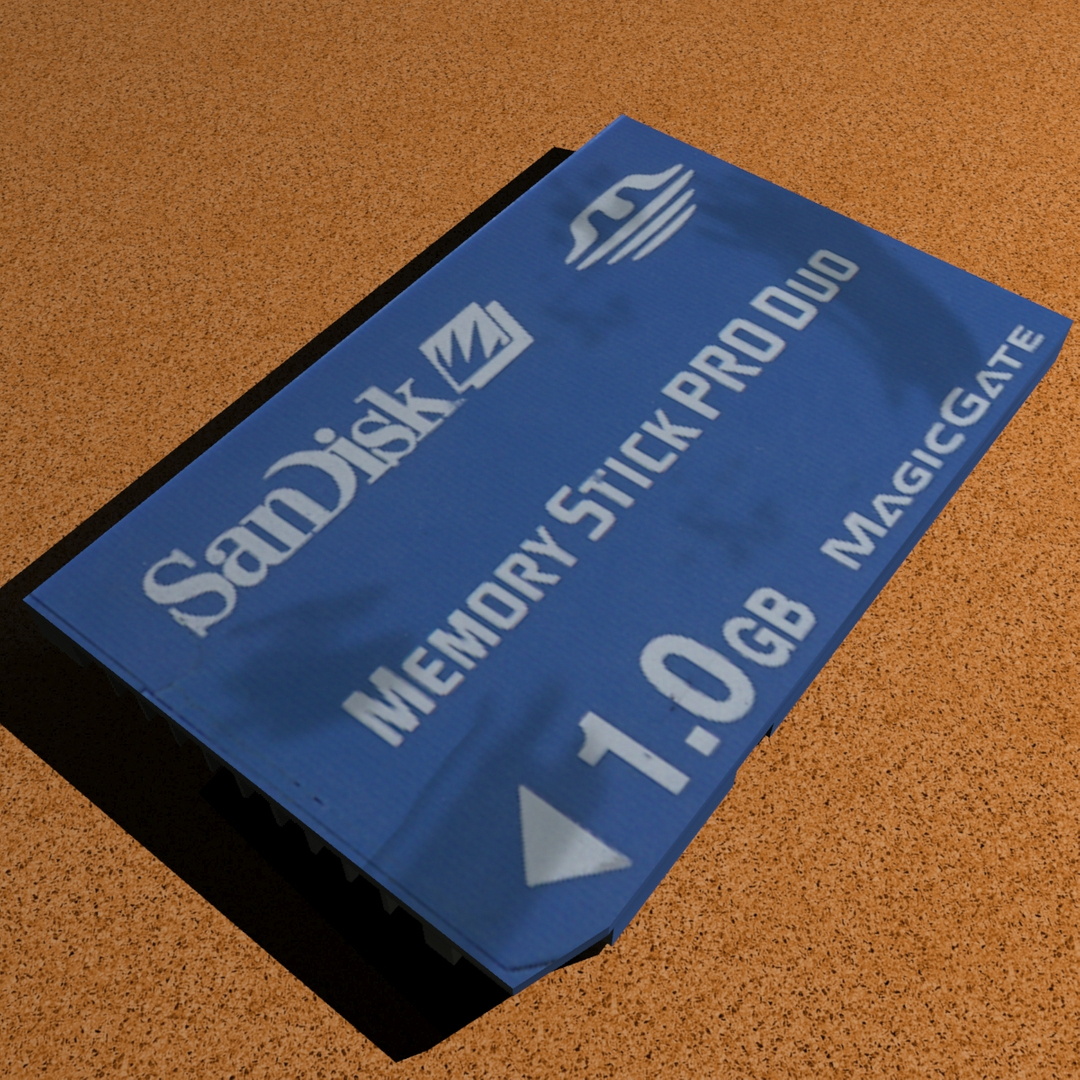 memory stick pro duo 3d model