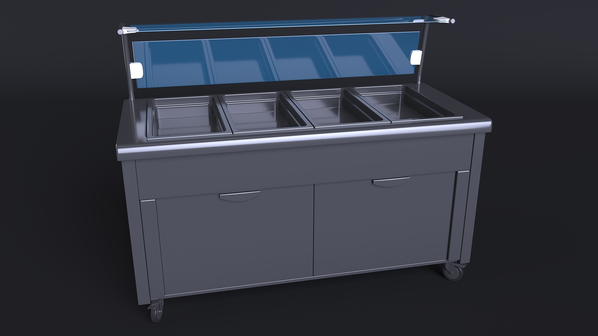 Counter Cooled Self Service Line model - TurboSquid 2058167
