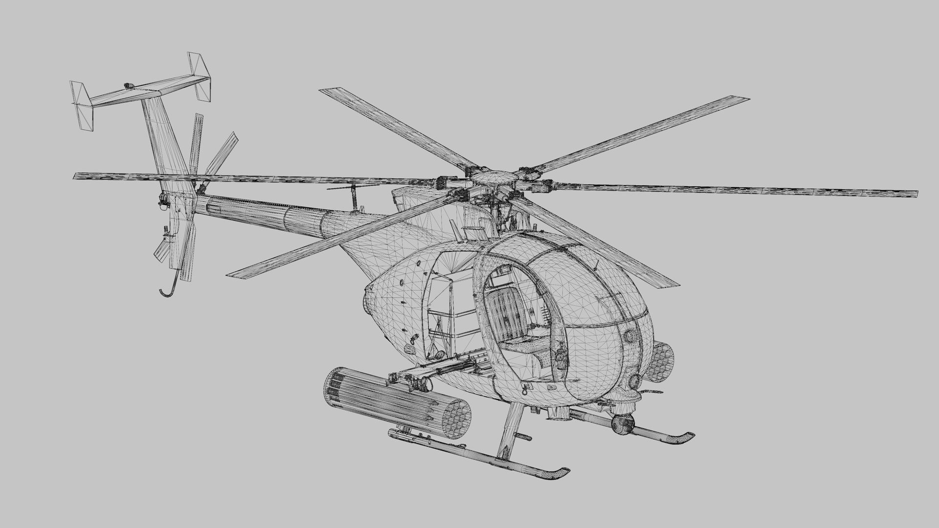 MD Helicopters MH-6 Little Bird 3D Model - TurboSquid 2332002