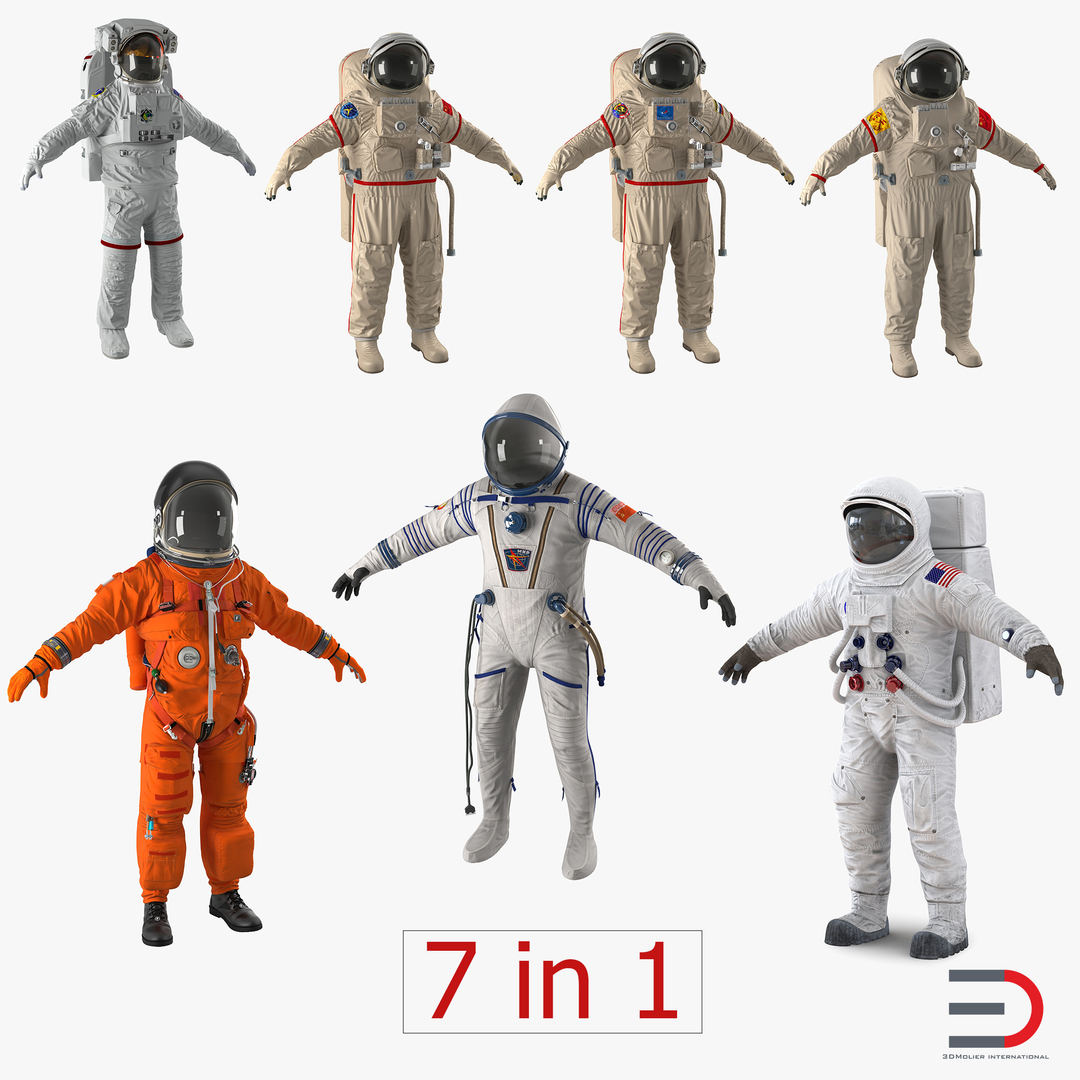 space suits 3 nasa 3d model