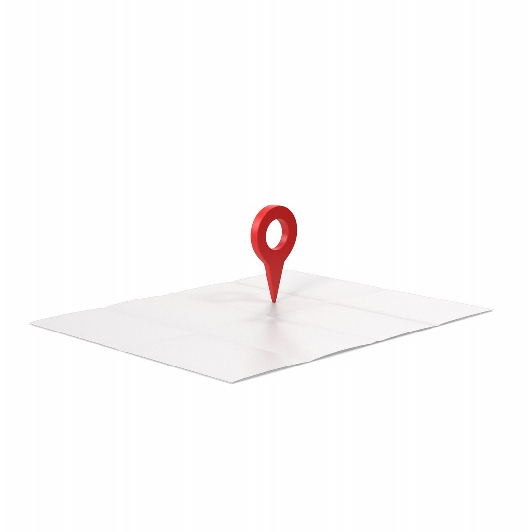 Map Paper And Pin 3D - TurboSquid 2193304