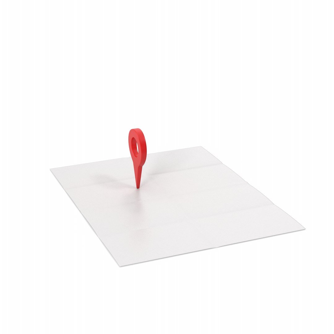 Map Paper And Pin 3D - TurboSquid 2193304