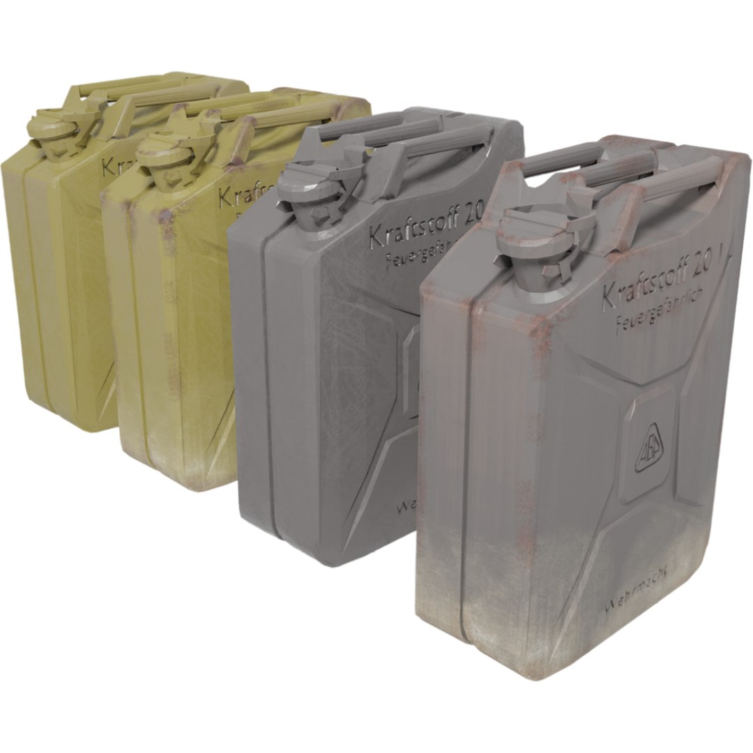 WW2 German Jerrycans 3D Model - TurboSquid 2004061