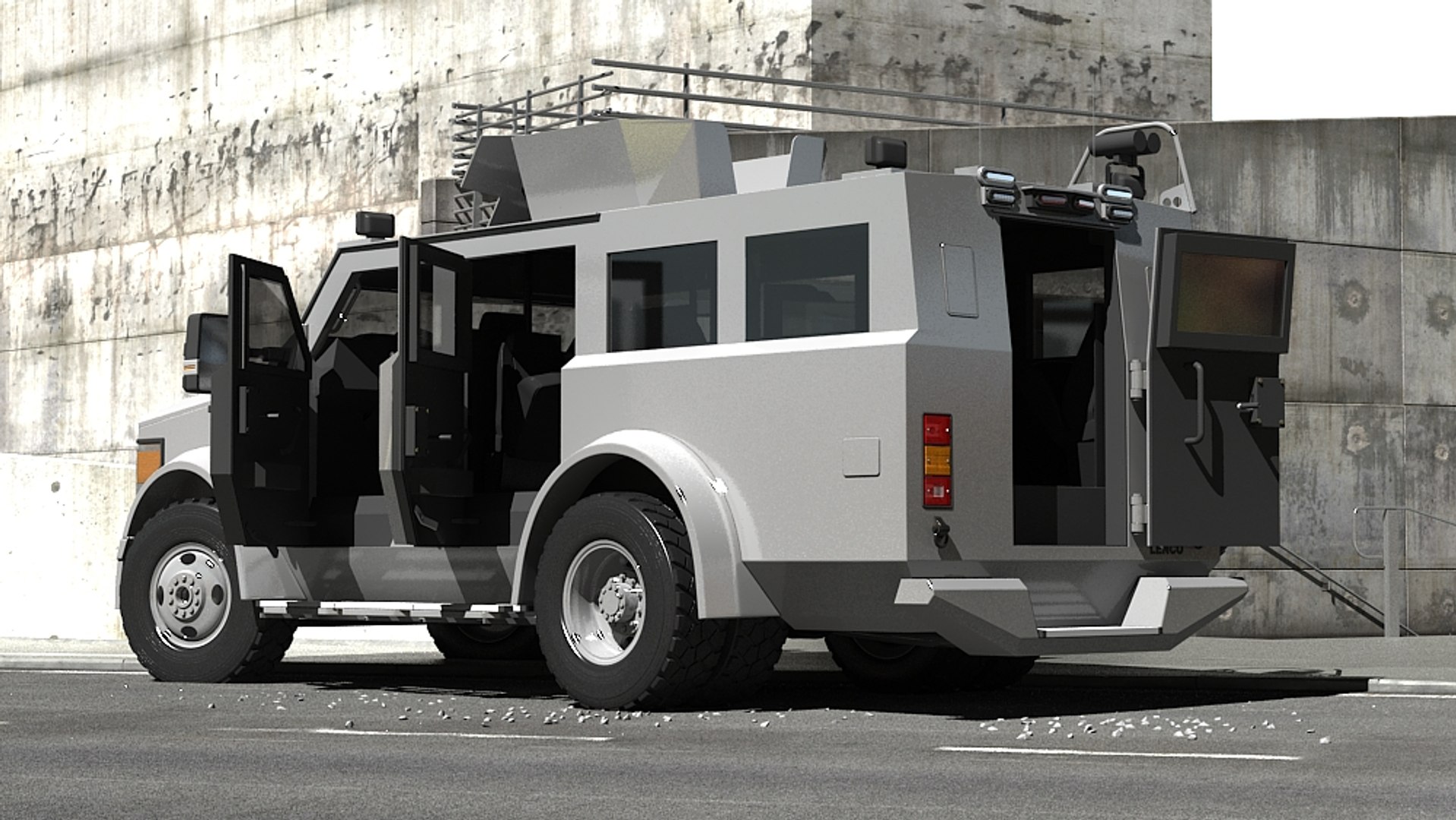 3D BearCat Tactical SUV - TurboSquid 1847509