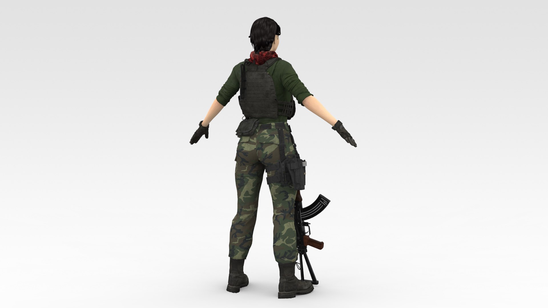 Femalee Soldier 3D Model - TurboSquid 1808670
