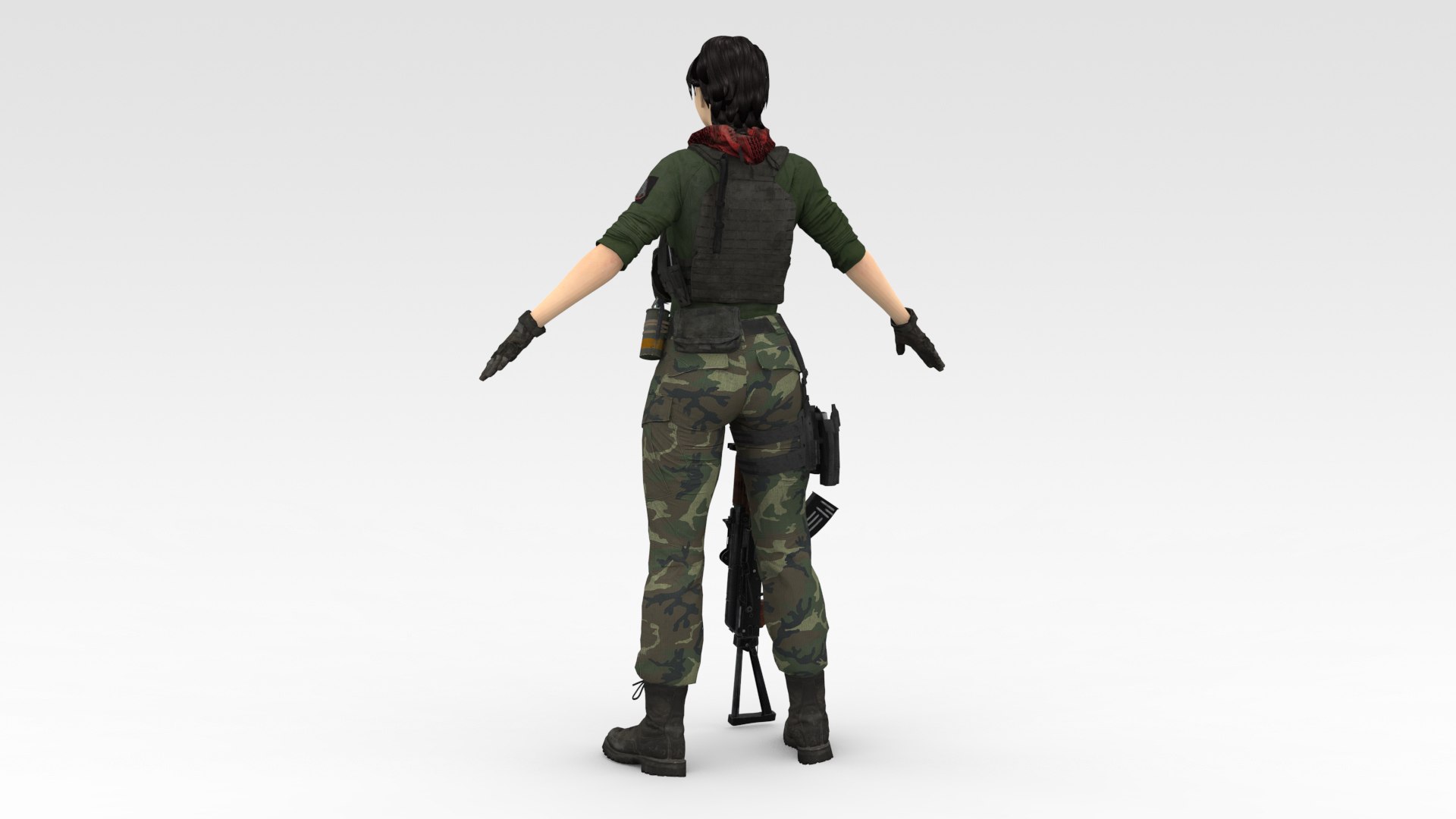 Femalee Soldier 3D Model - TurboSquid 1808670