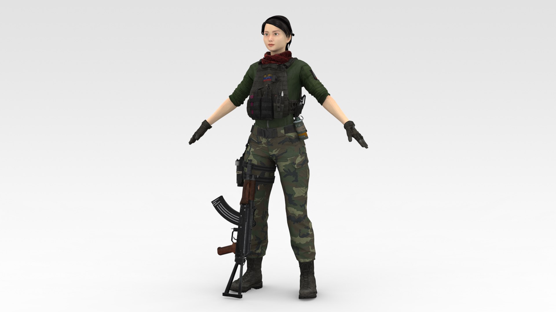 Femalee Soldier 3D Model - TurboSquid 1808670