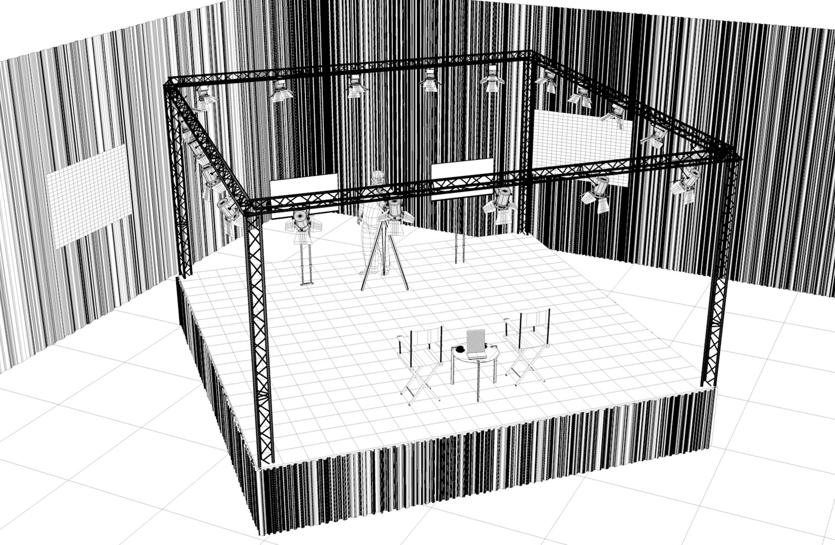 Debate Scene Stage Model - TurboSquid 1441980
