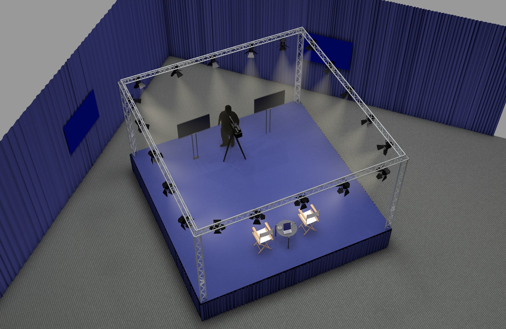Debate Scene Stage Model - TurboSquid 1441980