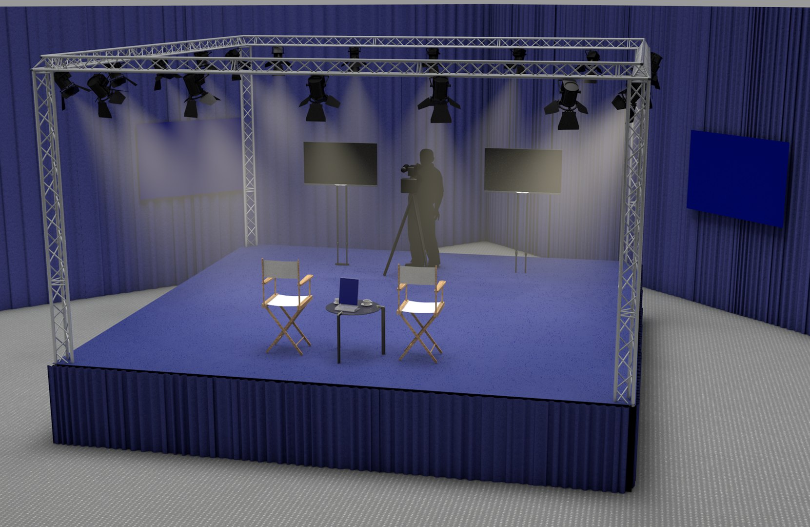 Debate Scene Stage Model - TurboSquid 1441980