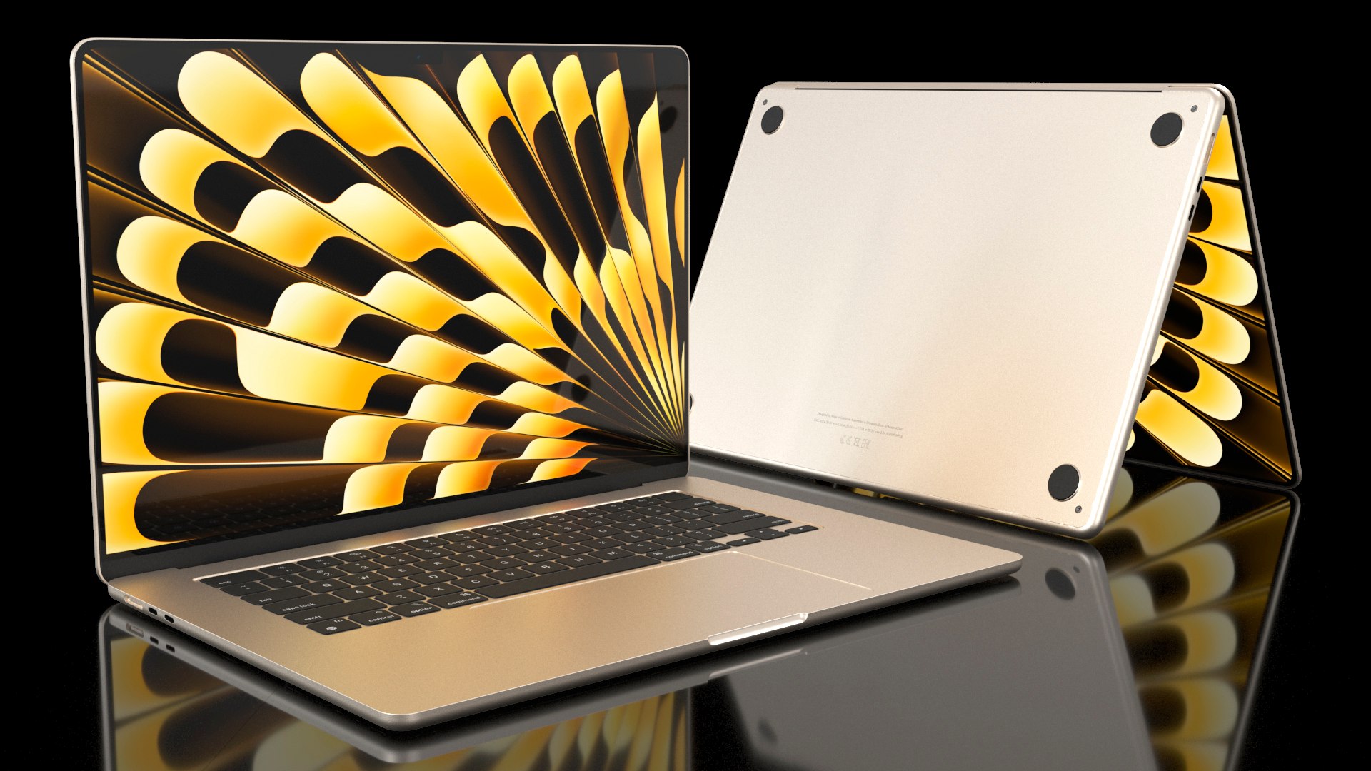 Apple MacBook Air 15 Inches Starlight 3D Model - TurboSquid 2111550
