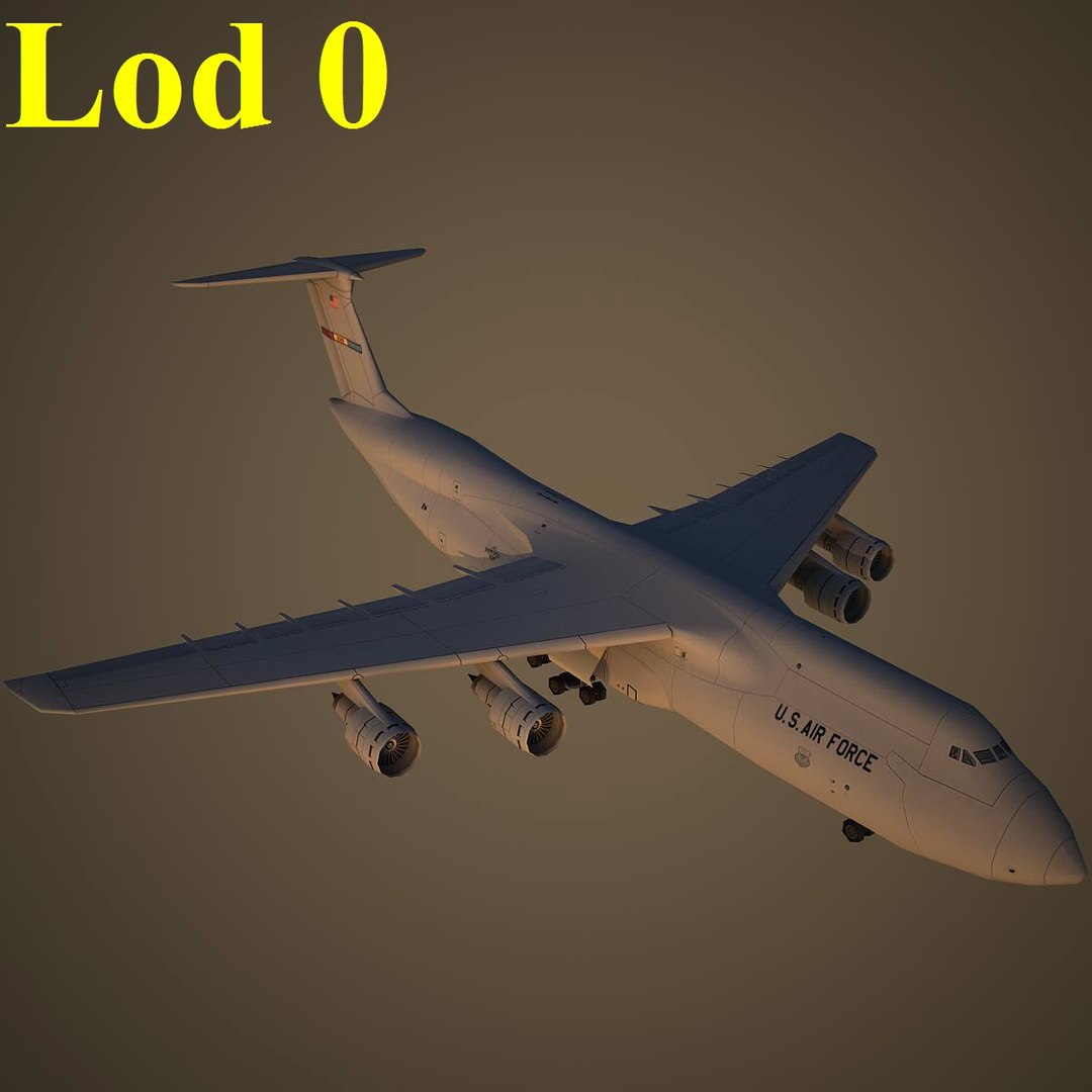 Lockheed C-5 Usa 3d Max