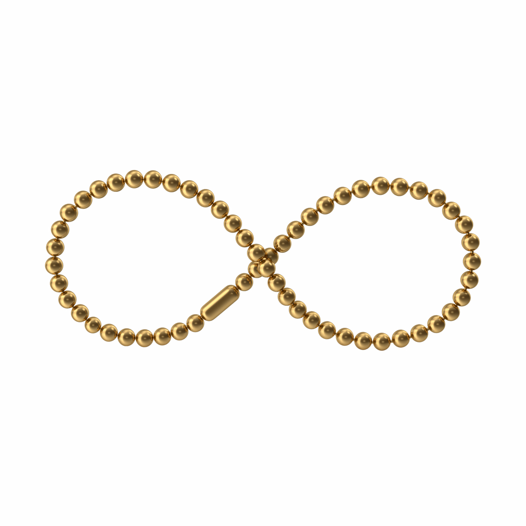 3D Gold Chainlet Infinity Symbol - TurboSquid 2262586