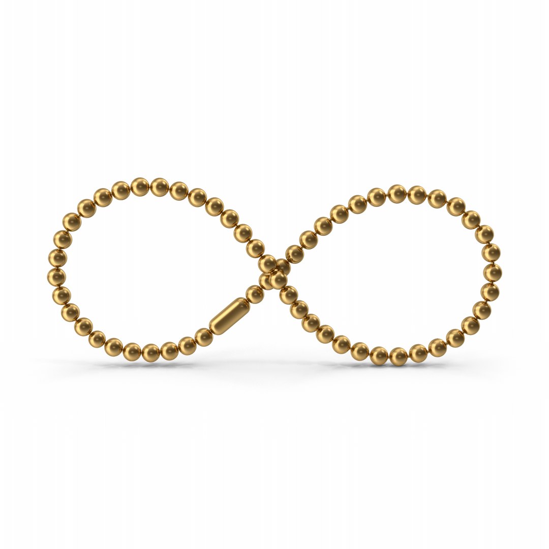 3D Gold Chainlet Infinity Symbol - TurboSquid 2262586