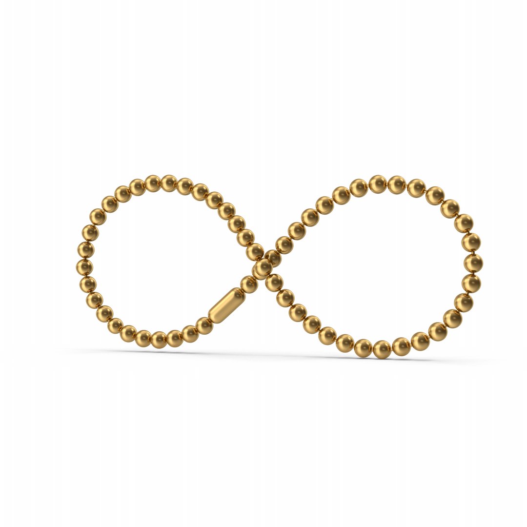 3D Gold Chainlet Infinity Symbol - TurboSquid 2262586