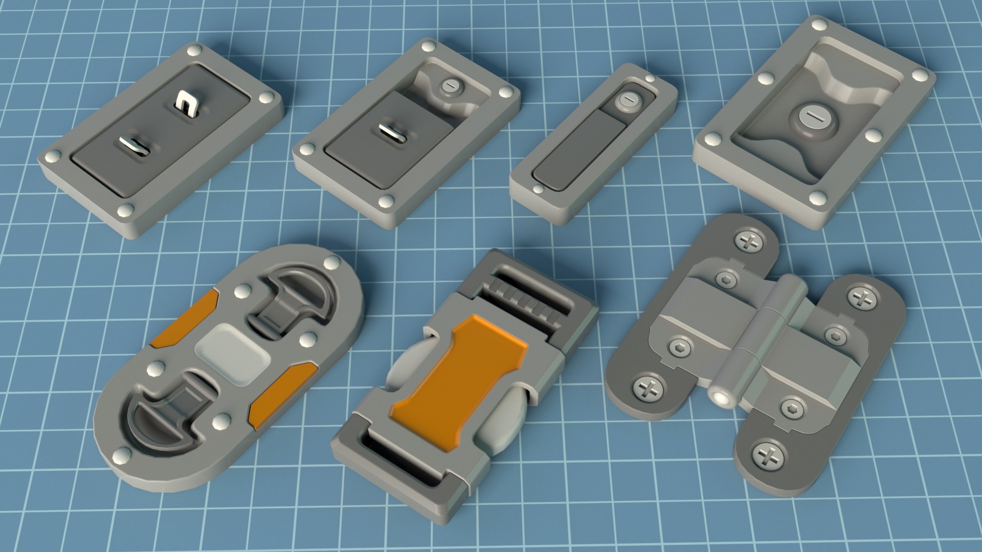 3D model Industrial Kitbash - 10 - 100 pieces - TurboSquid 2157610