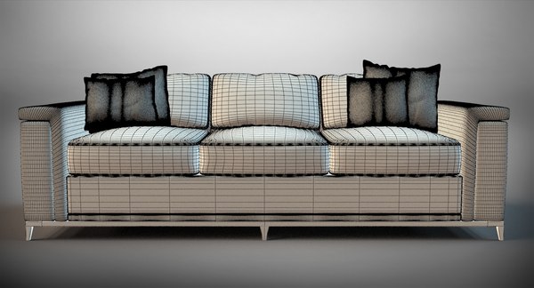 3d model designer lounge sofa