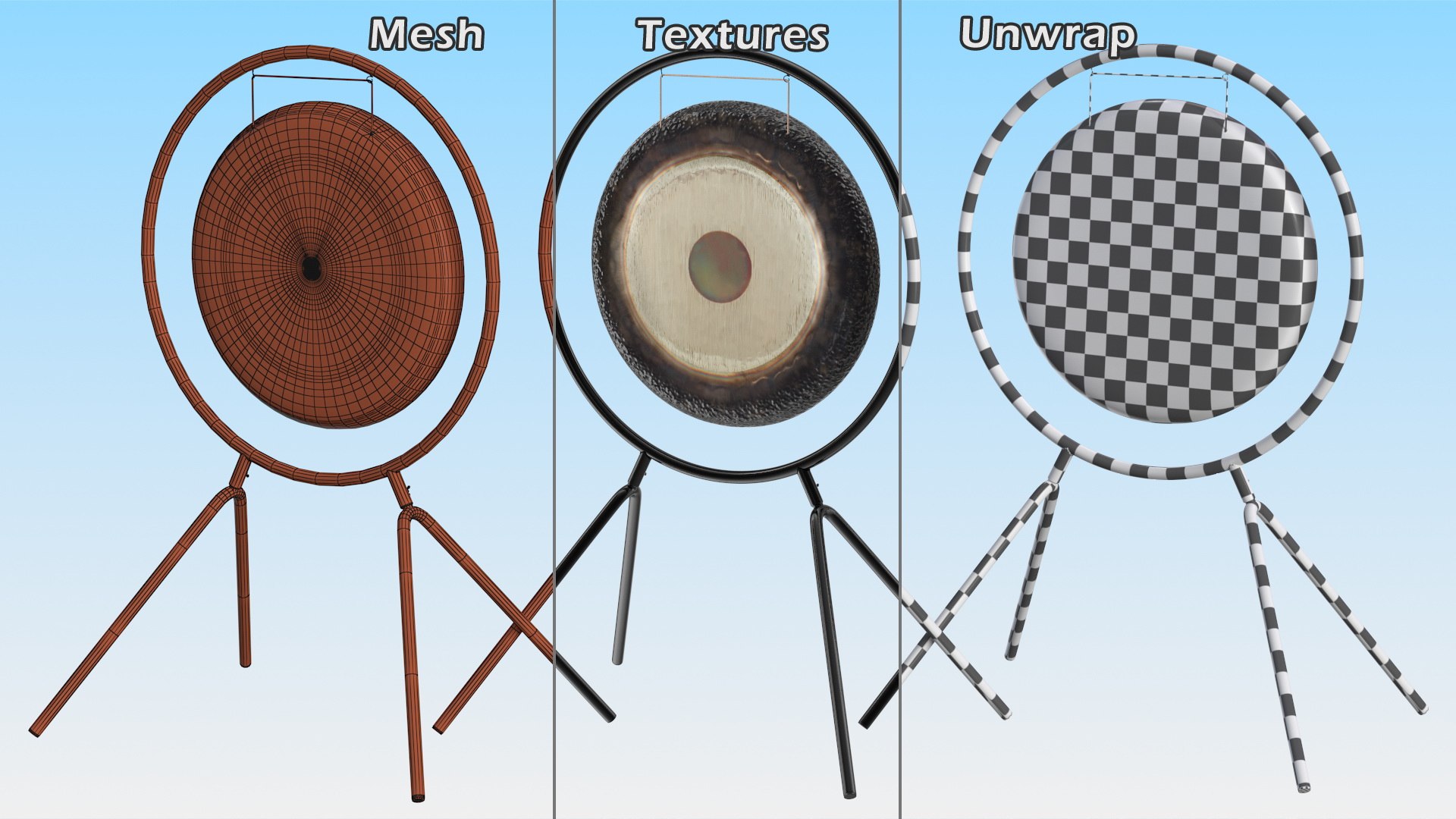 Symphonic Gong 40 Inch Round Stand Model - TurboSquid 2080795