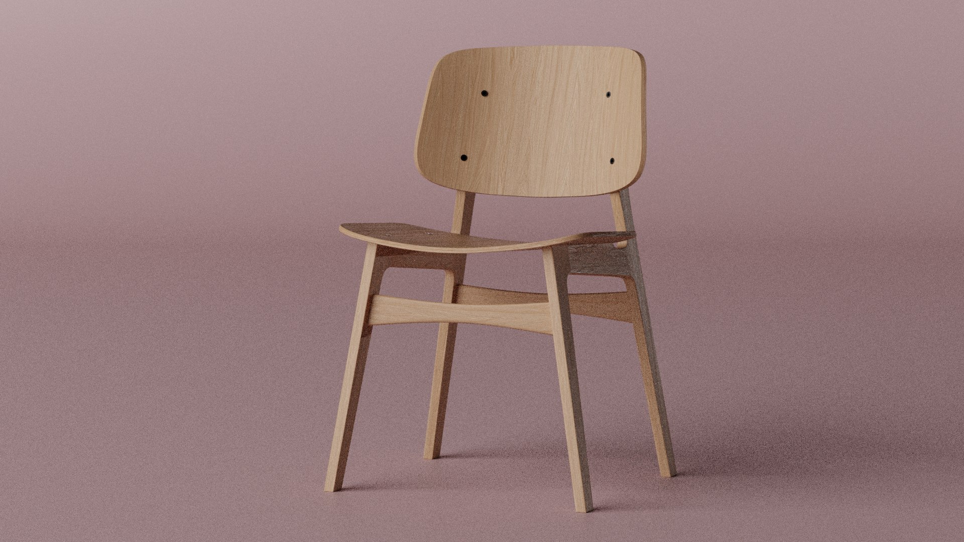 3D Fredericia Soborg Wood Chair Model - TurboSquid 2255958