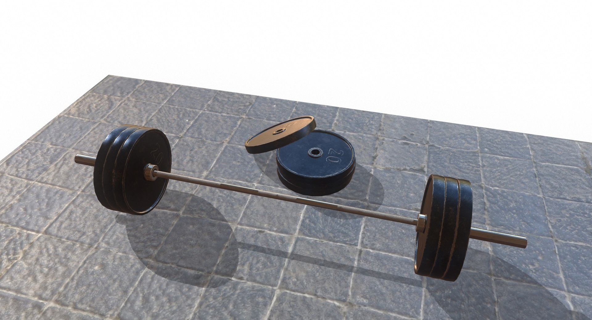 barbell weight 3d model