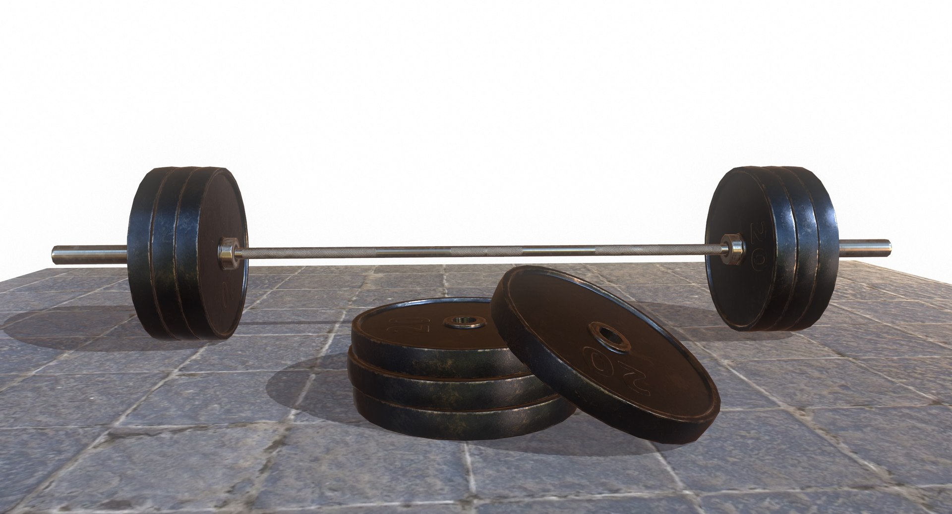 barbell weight 3d model