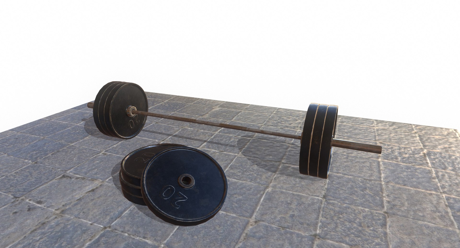 barbell weight 3d model