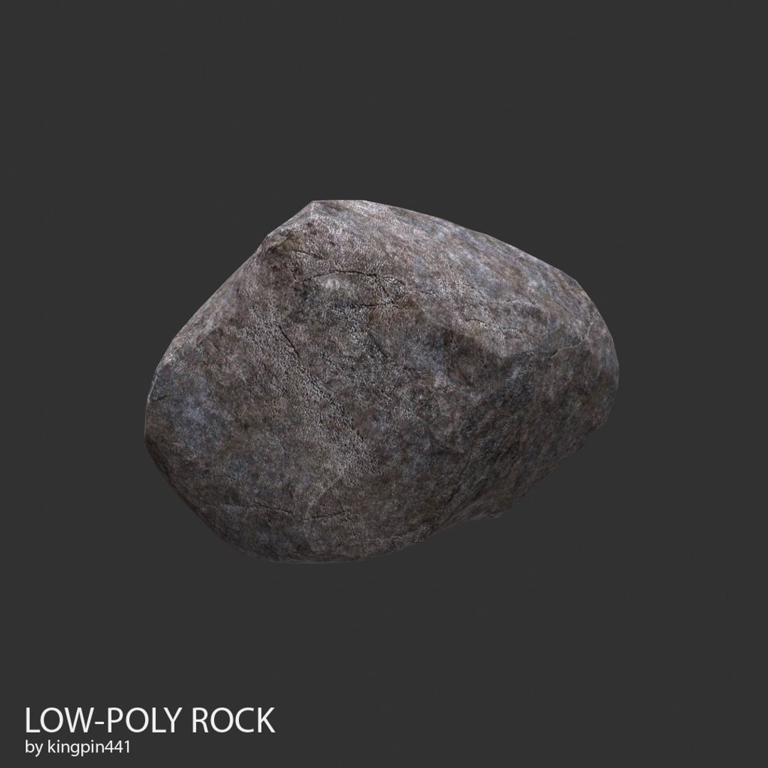 3ds max low-poly rock