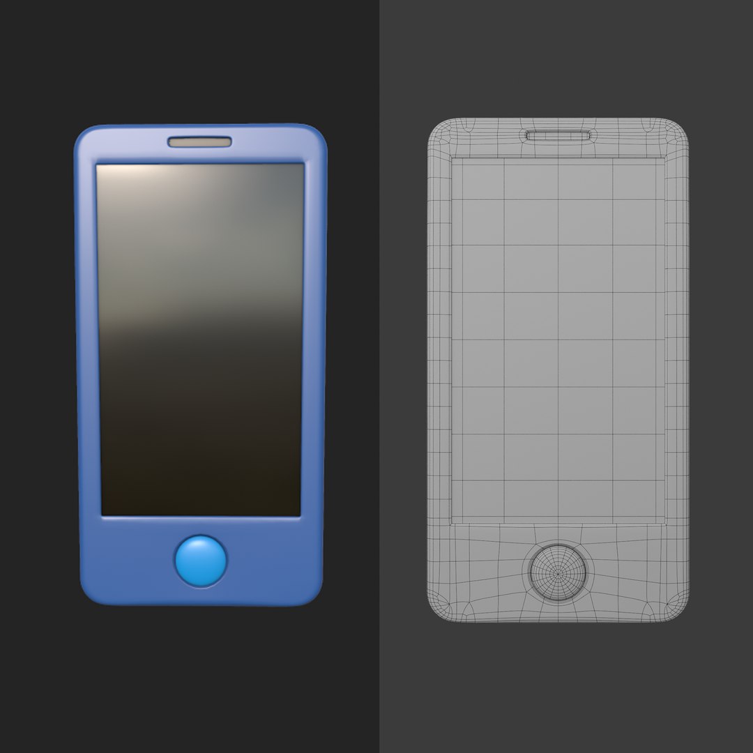 Cell Phone Mobile Cartoon 3D Model - TurboSquid 2329805