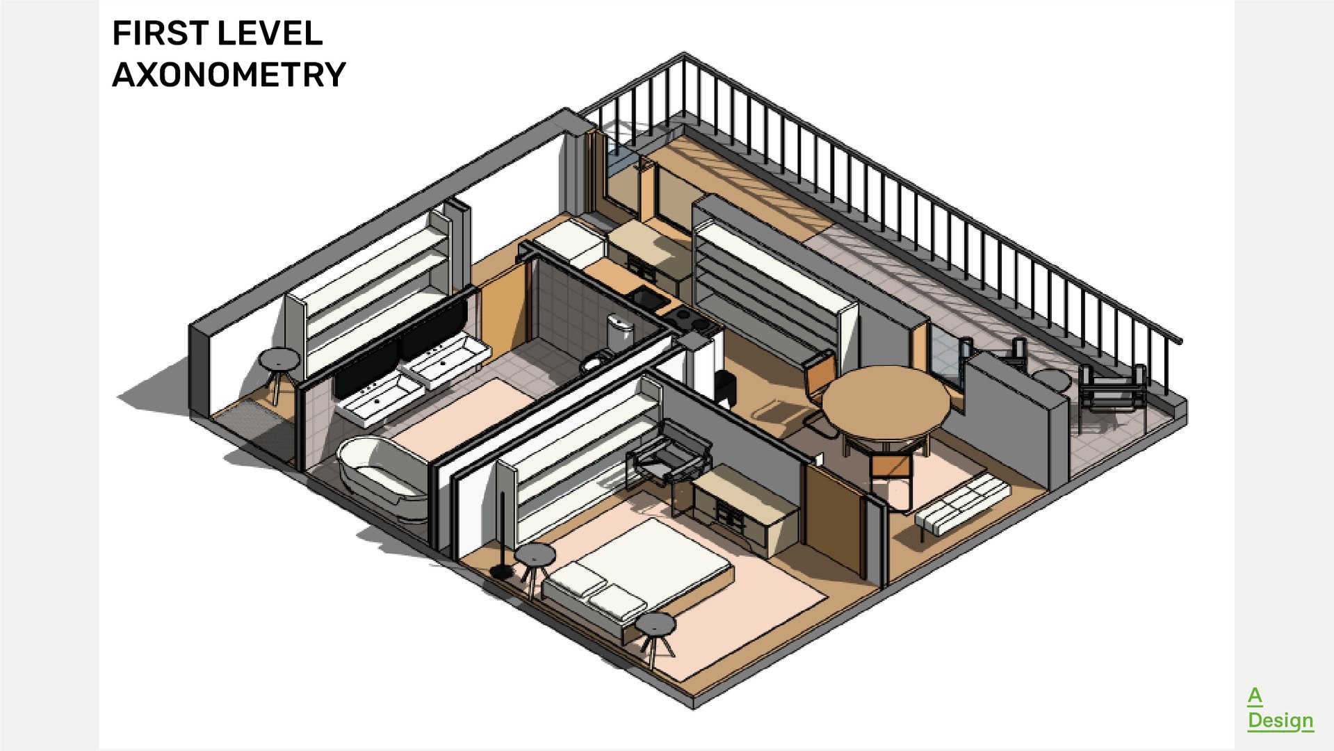3D Apartment 50m2 - Revit Model - TurboSquid 2017835
