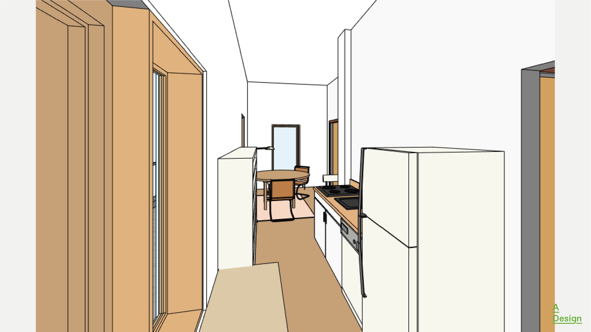 3D Apartment 50m2 - Revit Model - TurboSquid 2017835