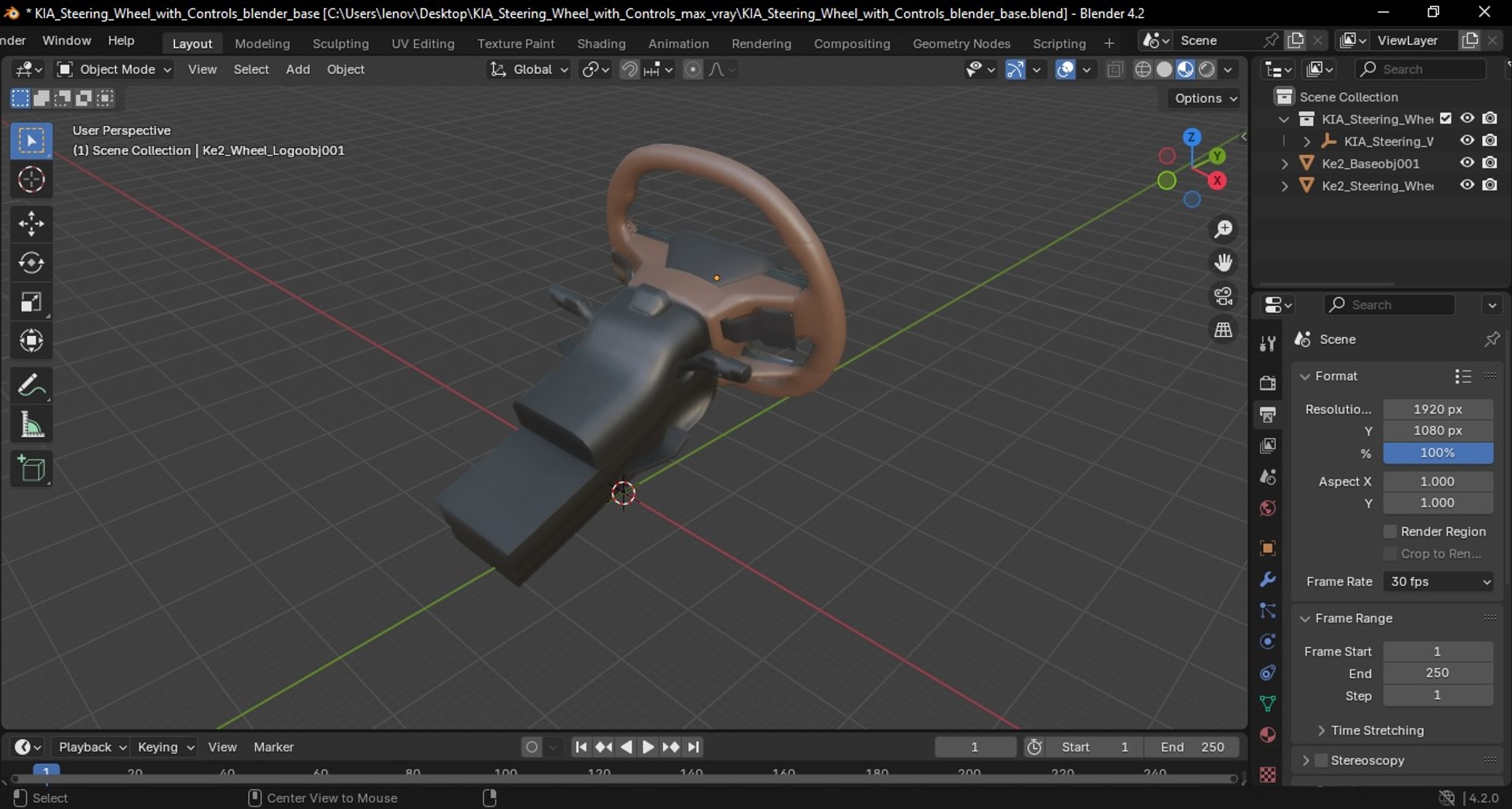KIA Steering Wheel With Controls 3D - TurboSquid 2343776