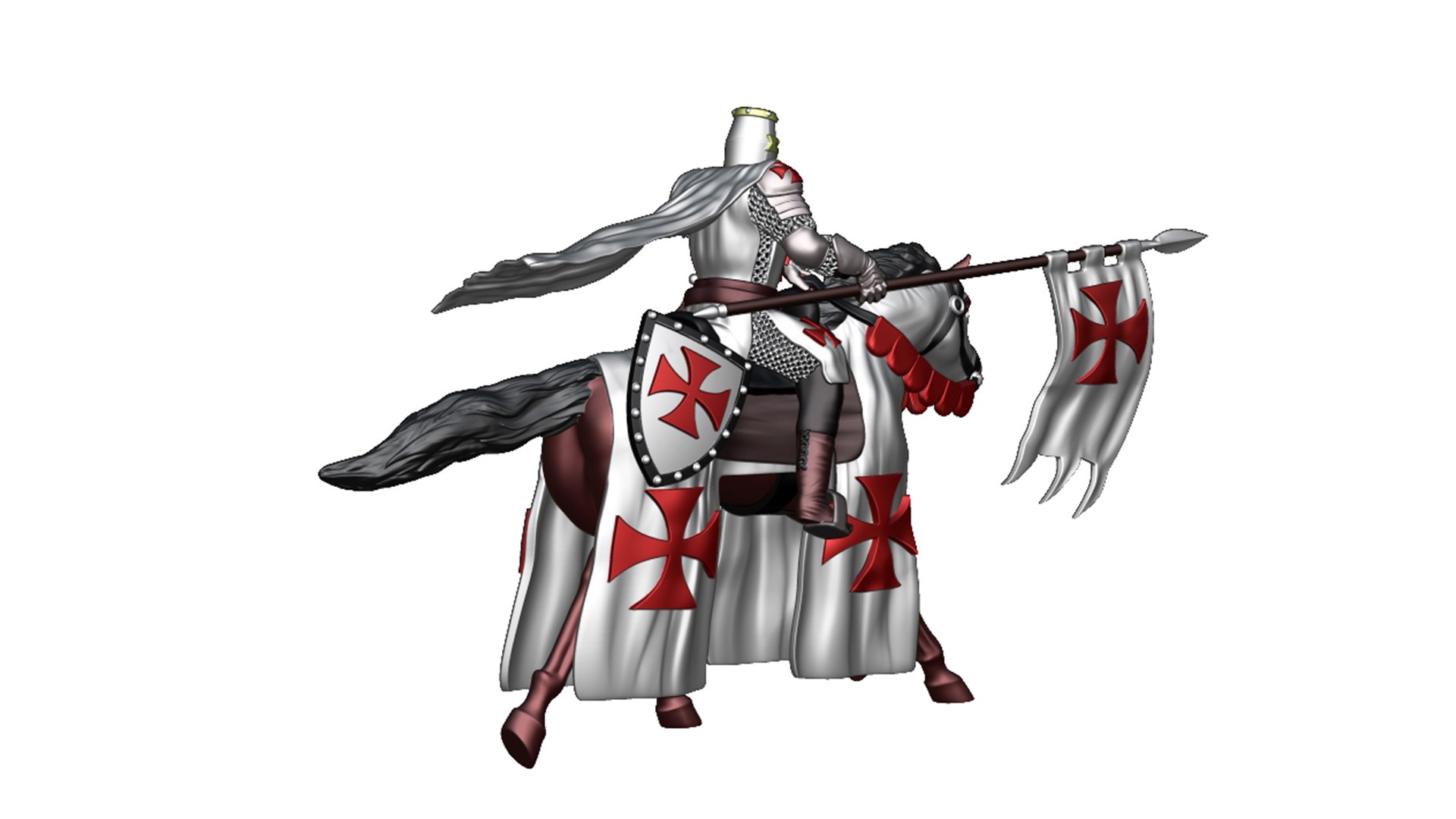 Templar Cavalry 5 3D Model - TurboSquid 2320155