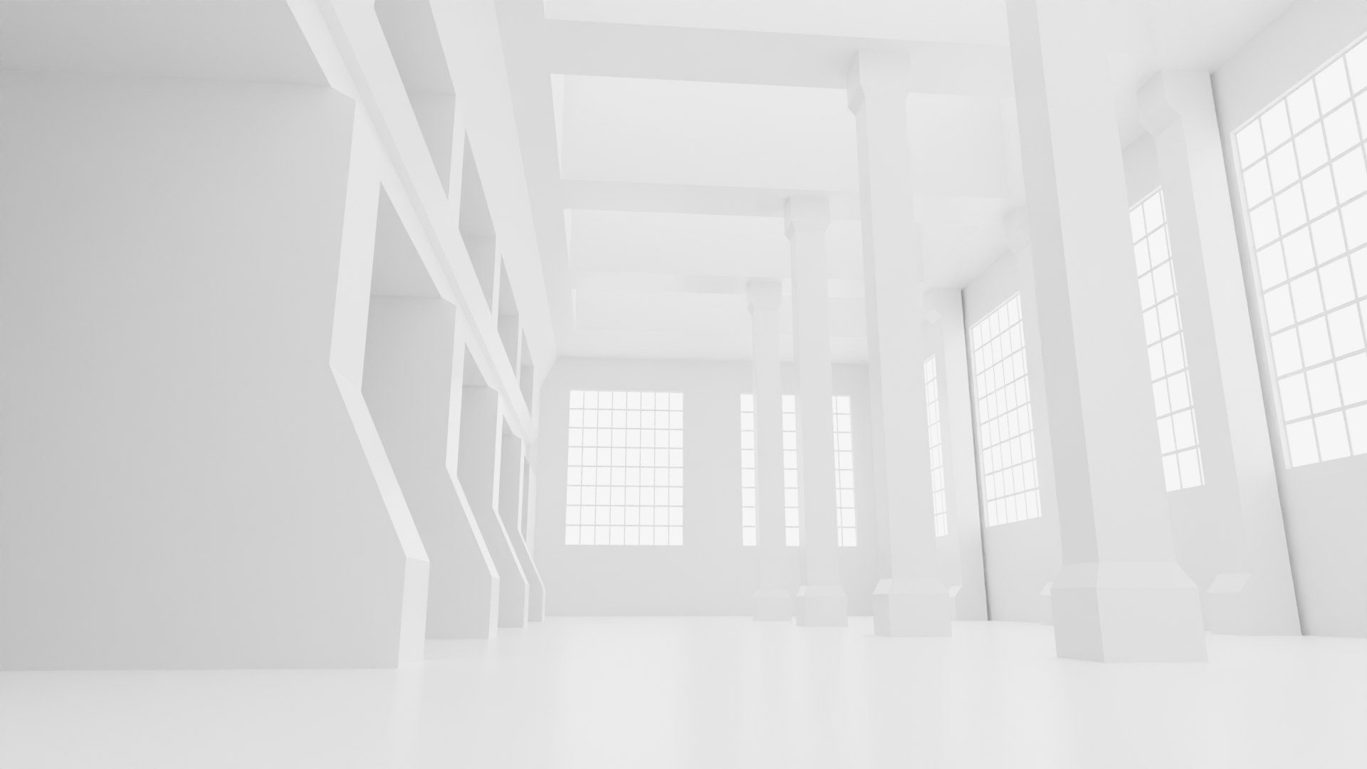 3D Concept Space Interior Empty Rooms - TurboSquid 2103417