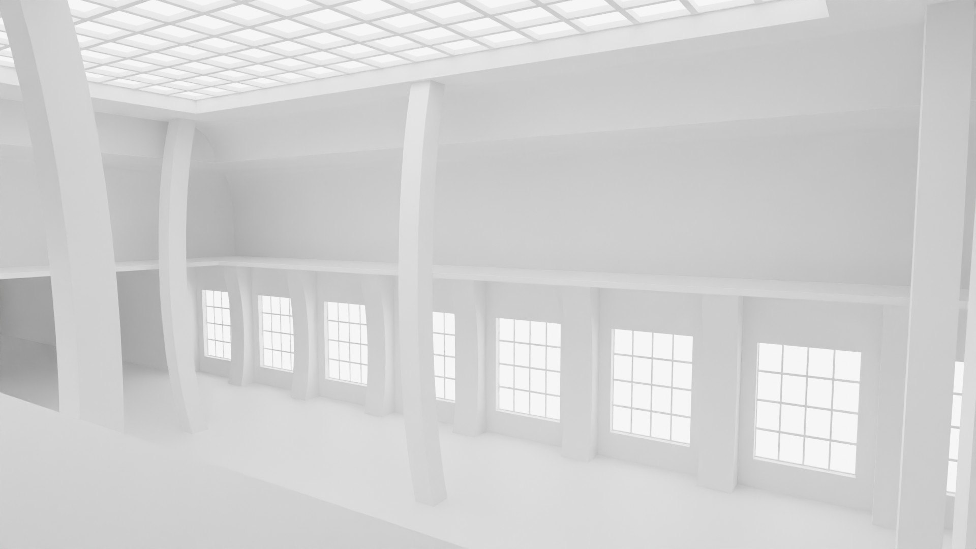 3D Concept Space Interior Empty Rooms - TurboSquid 2103417