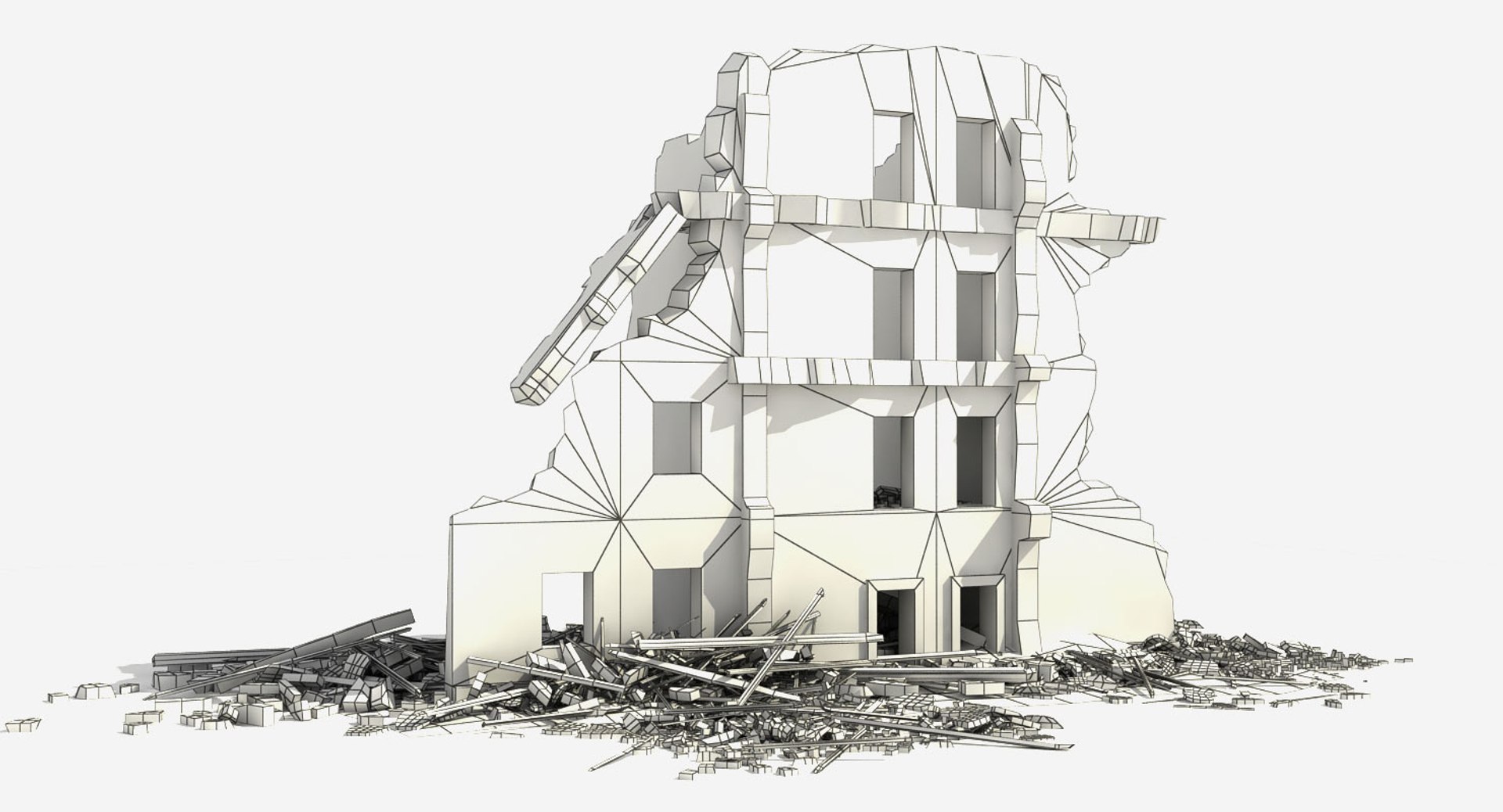 Max Destroyed Ruined Building War 2